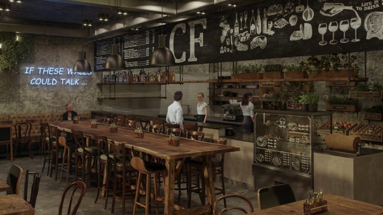 Cafe Interior 3D Rendering: Case Study — Florian Cafe, Bern