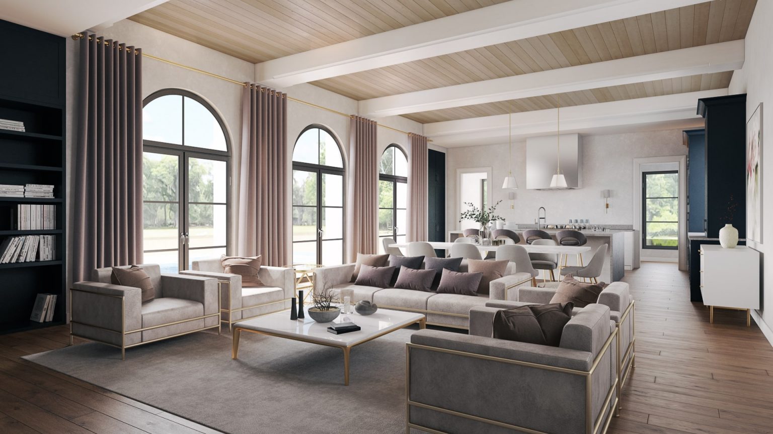 Living Room Rendering: 12 Stunning Examples by ArchiCGI